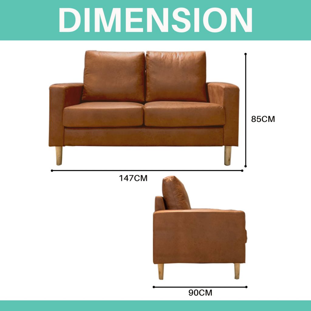 Benji 2 Seater Sofa (Brown) | MoreDesign.com