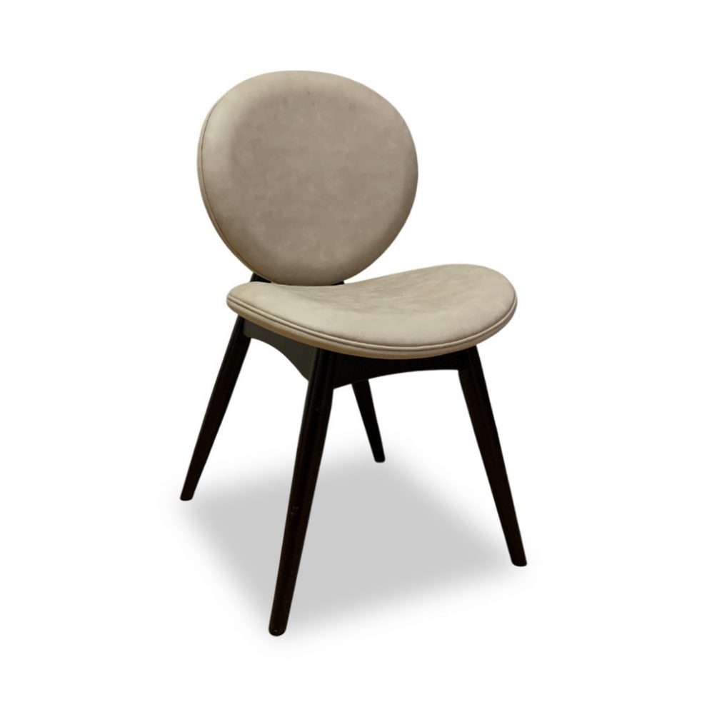 Ama-B Wood Dining Chair (Black, PU Fabric) | MoreDesign.com