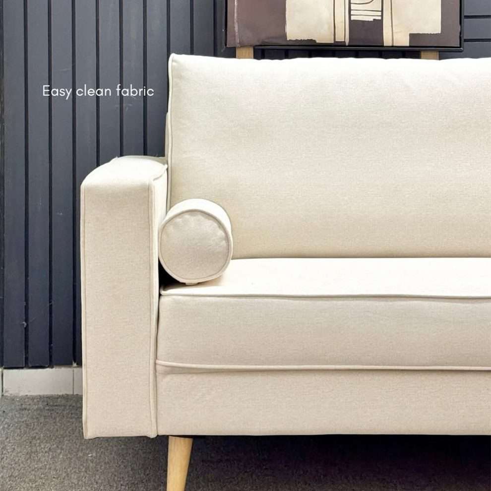 Benji-MZ 3 Seater Sofa (Easy Clean Beige) | MoreDesign.com