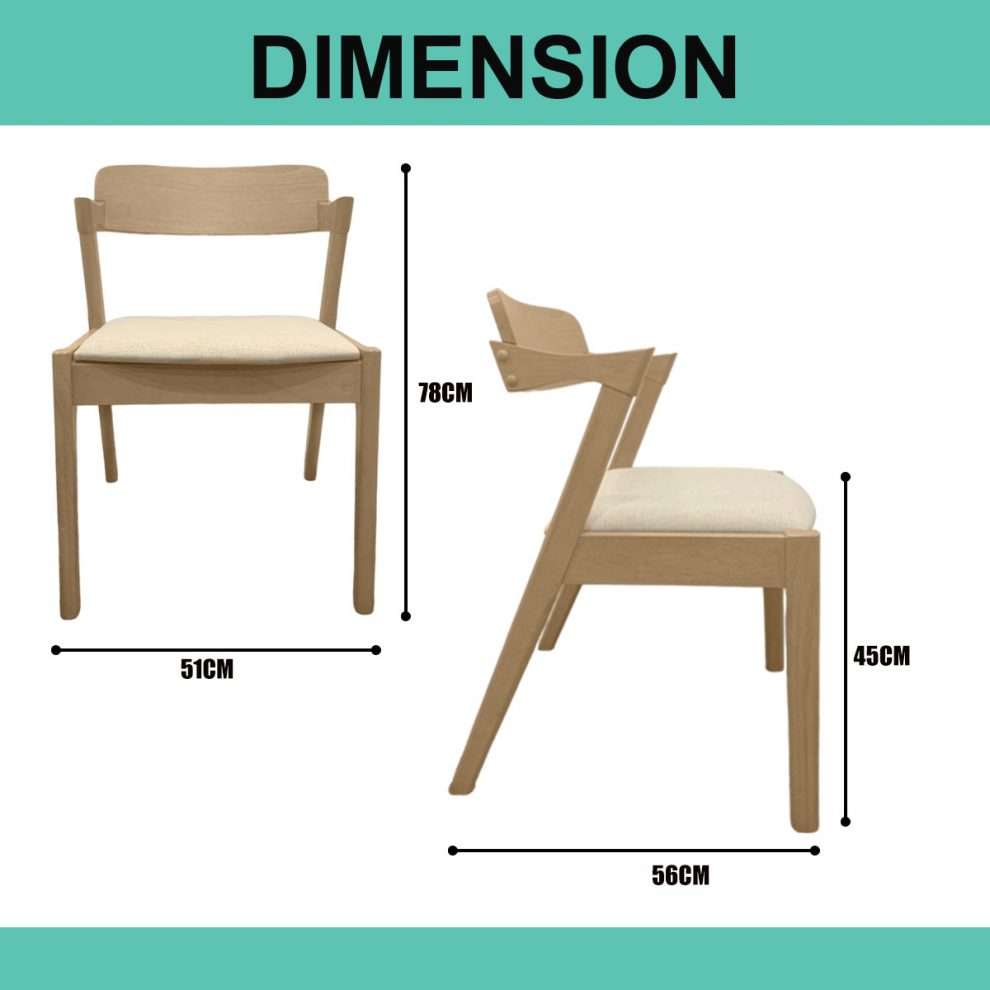 Paco Dining Chair (Natutal, Beige) | MoreDesign.com