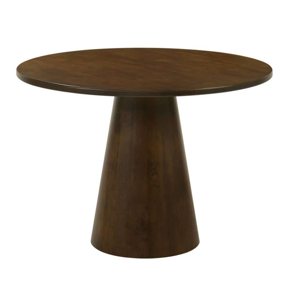 Zuki Round Dining Table Walnut | MoreDesign.com